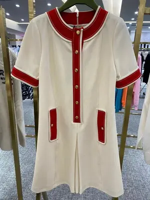 Gucci Contrast Color A-line Mini Dress