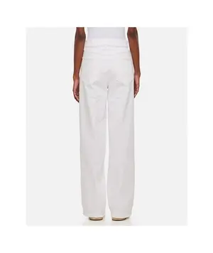 FRAME Le Slim Palazzo Trousers - White