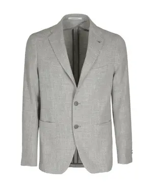 Tagliatore Single-breasted Herringbone Blazer - Gray