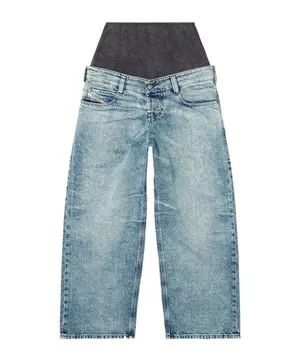 DIESEL® D-eni Relaxed Wide Leg Jeans - Medium Blue