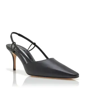 Manolo Blahnik Pointed Toe Slingback Stiletto Sandals