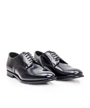 DOUCAL'S Round-toe Lace-up Oxford Shoes - Black