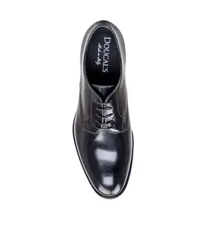DOUCAL'S Round-toe Lace-up Oxford Shoes - Black