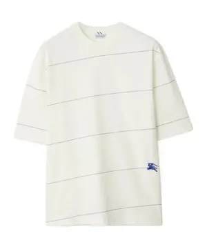 Burberry Burberry Logo Embroidered Striped T-Shirt Rain
