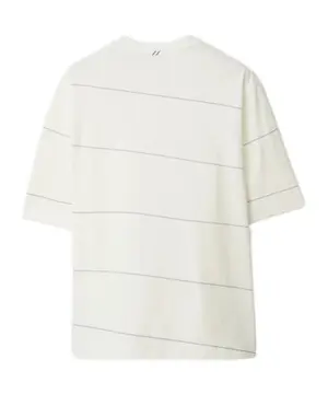 Burberry Logo Embroidered Striped T-shirt - Rain