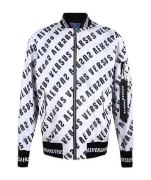 VERSUS Double-sided Logo Bomber Jacket - White