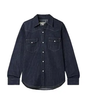 NILI LOTAN Long-sleeved Denim Shirt