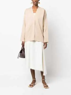 Fendi V-neck Cardigan With Ff Pattern Lining