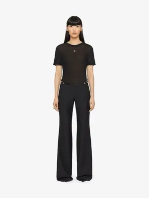 Givenchy Voyou Flare Tailored Pants In Wool And Mohair