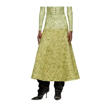 DIESEL® Tweed Textured Flared Midi Skirt