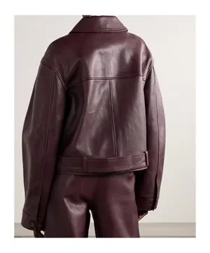 Co Name Belted Leather Jacket