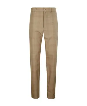 LEMAIRE Straight-leg Checked Wool Pants