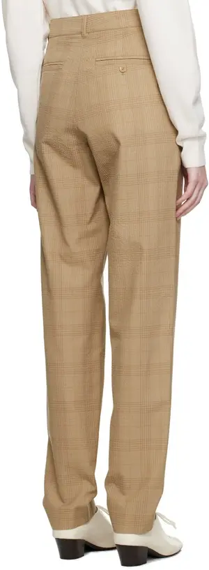LEMAIRE Straight-leg Checked Wool Pants
