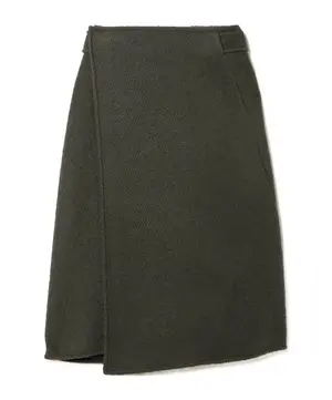 Proenza Schouler Bodhi Wool-blend Bouclé-twill Midi Wrap Skirt - Black