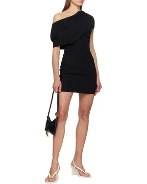 Jacquemus Bisou Perle Logo Plaque Shoulder Bag - Black