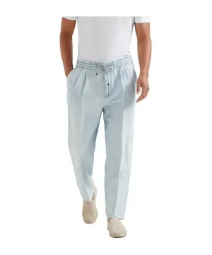 Brunello Cucinelli Double Pleated Drawstring Jeans