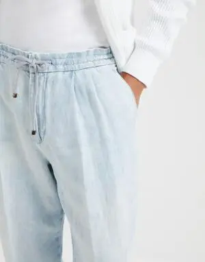 Brunello Cucinelli Double Pleated Drawstring Jeans