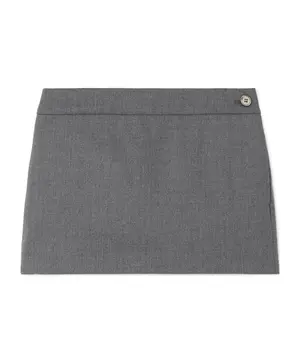 Wardrobe.NYC Wool-blend Twill Mini Skirt