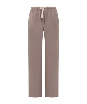Palm Angels Logo Embroidered Drawstring Pants - Gray