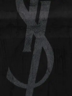 Saint Laurent Logo-jacquard Silk Scarf