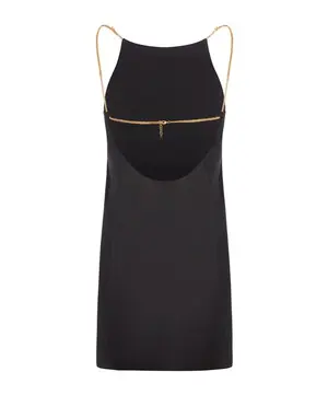 Palm Angels Sleeveless Chain Neck Mini Dress