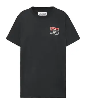 MAISON MARGIELA Numbers Printed Crewneck T-shirt - Carbon
