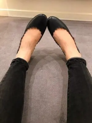 Chloé Scallop-edge Ballerina Flats - Black