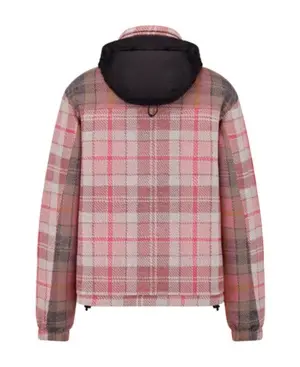 Dior Plaid Jacquard Jacket With Hood