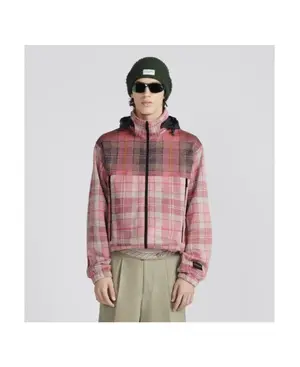 Dior Plaid Jacquard Jacket With Hood