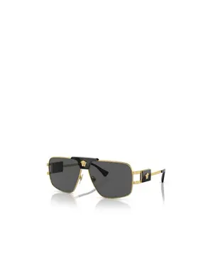 Versace Oversized Frame Sunglasses With Logo Detail