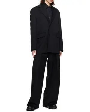 WOOYOUNGMI Point-neck Long-sleeved Shirt
