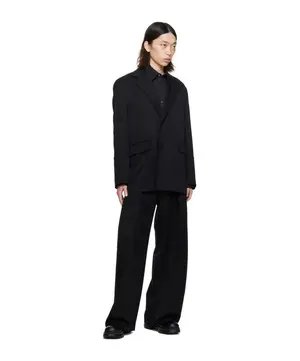 WOOYOUNGMI Point-neck Long-sleeved Shirt