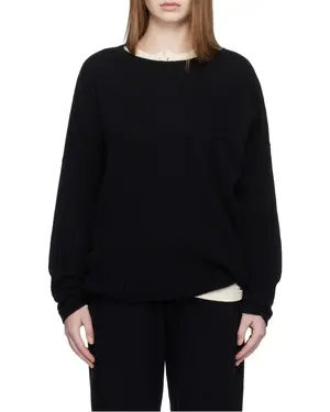 LISA YANG Mila Crewneck Knitwear - Black