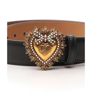 Dolce & Gabbana Devotion Buckle Belt - Black