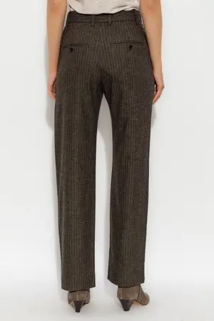 Isabel Marant Étoile Tailored Pinstripe Trousers - Brown