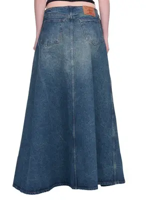 Y/project Denim Maxi Skirt