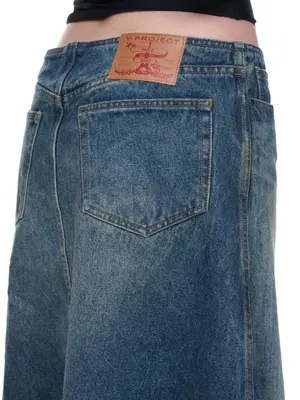 Y/project Denim Maxi Skirt
