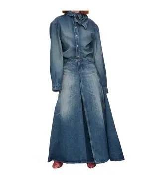 Y/project Denim Maxi Skirt