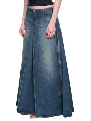Y/project Denim Maxi Skirt