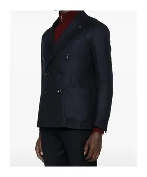Tagliatore Long-sleeved Suit Jacket - Blue