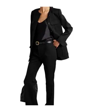 NILI LOTAN Long Sleeve Casual Jacket With Multiple Pockets