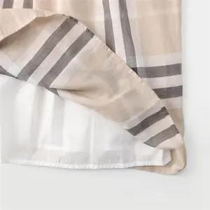 Burberry Shirred Check Cotton Maxi Dress