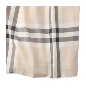 Burberry Shirred Check Cotton Maxi Dress