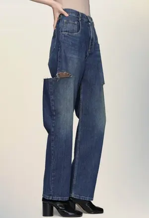 MAISON MARGIELA Cut-out Denim Jeans - No