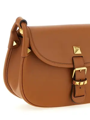 Valentino Garavani One Stud Flaneuse Small Shoulder Bag - Brown