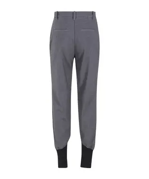 Pinko Panelled Straight-leg Trousers With Jogger Cuffs