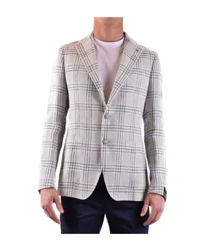 Tagliatore Check-print Single-breasted Blazer - Gray