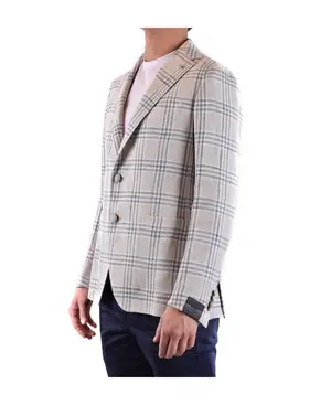 Tagliatore Check-print Single-breasted Blazer - Gray
