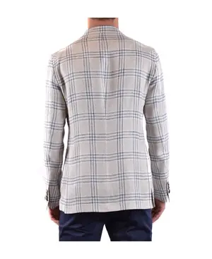 Tagliatore Check-print Single-breasted Blazer - Gray