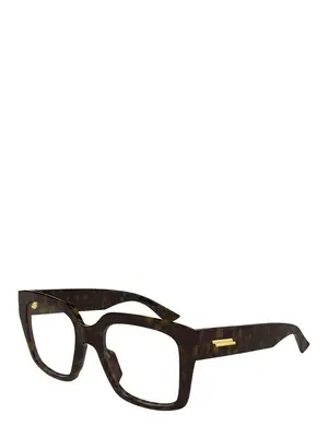 Bottega Veneta Square Frame Eyeglasses - Black